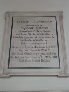 The People in the Pews: Capt. Daniel Malcolm | The Old North Church ...